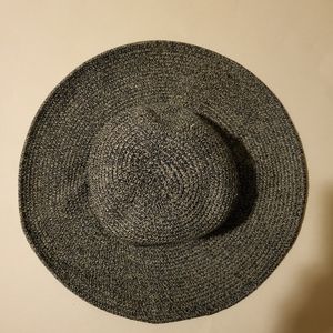 unknown | Accessories | Widebrimmed Denim Colored Straw Hat | Poshmark
